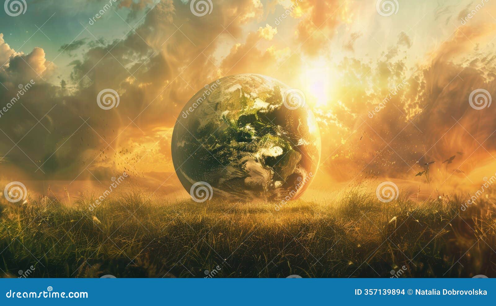 Visual Concept of Global Warming, Showing Environmental and Climatic ...