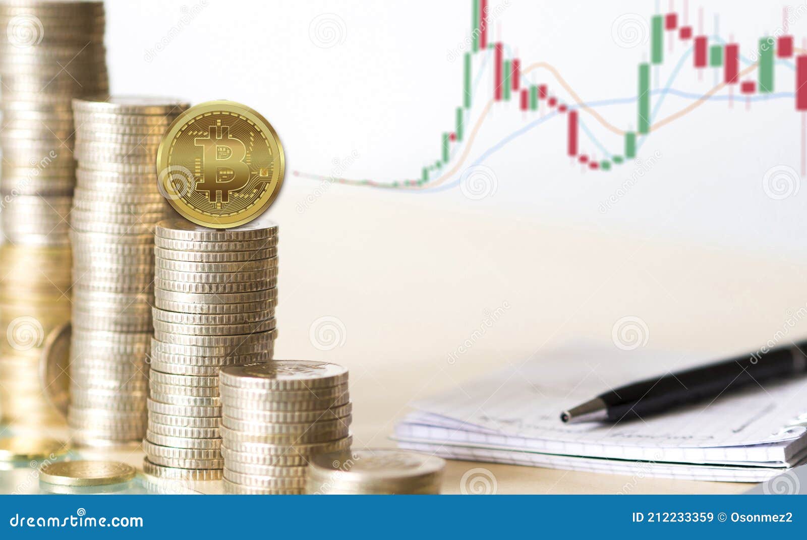 Visual Concept Showing the Increase in Value of the Currency. Value ...