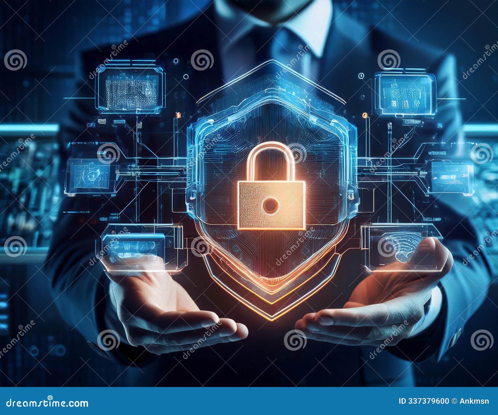 Visual of Cyber Security Services and Solutions Stock Illustration ...