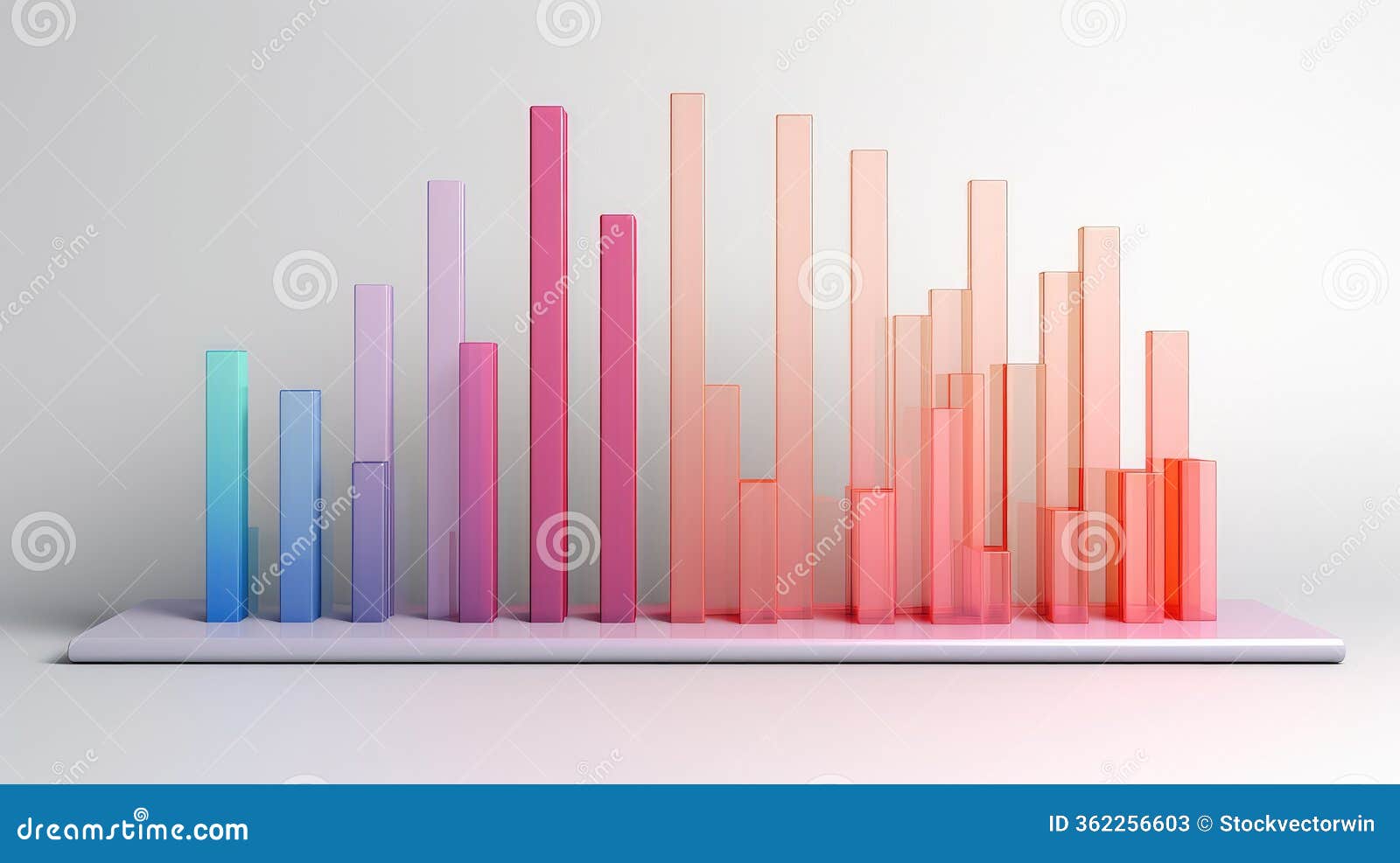 Visual data bar chart stock illustration. Illustration of scale - 362256603