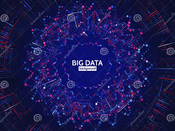 Visual Data Stream Information. Abstract Data Conection Structure Stock Vector - Illustration of ...