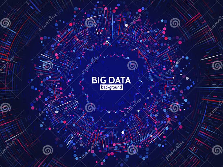 Visual Data Stream Information. Abstract Data Conection Structure Stock ...