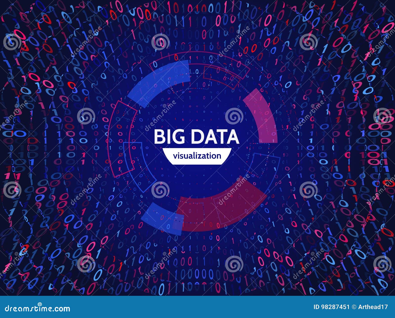 Visual Data Stream Information Abstract Data Connection Structure Futuristic Information