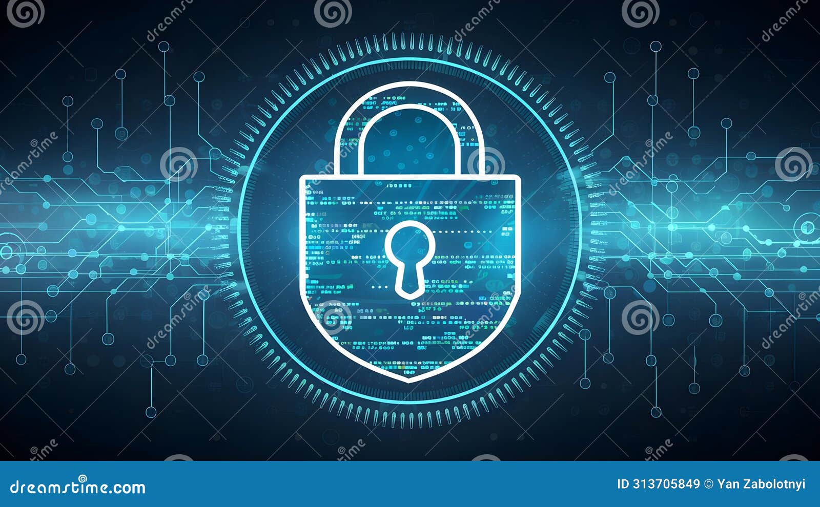 Visual Depiction of Cybersecurity Protecting Online Data Privacy and ...