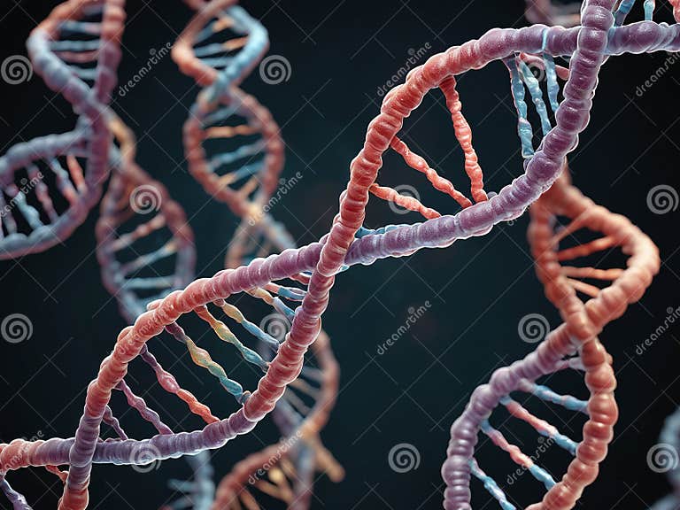 Visual Depiction of Human DNA Helix in Bodily Liquid - Generated by Ai ...