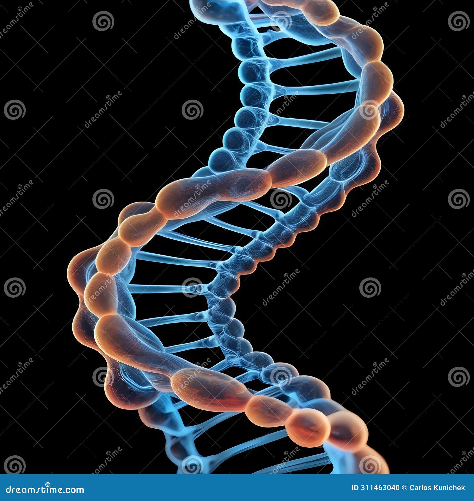 Visual Depiction of Human DNA Helix in Bodily Liquid - Generated by Ai ...