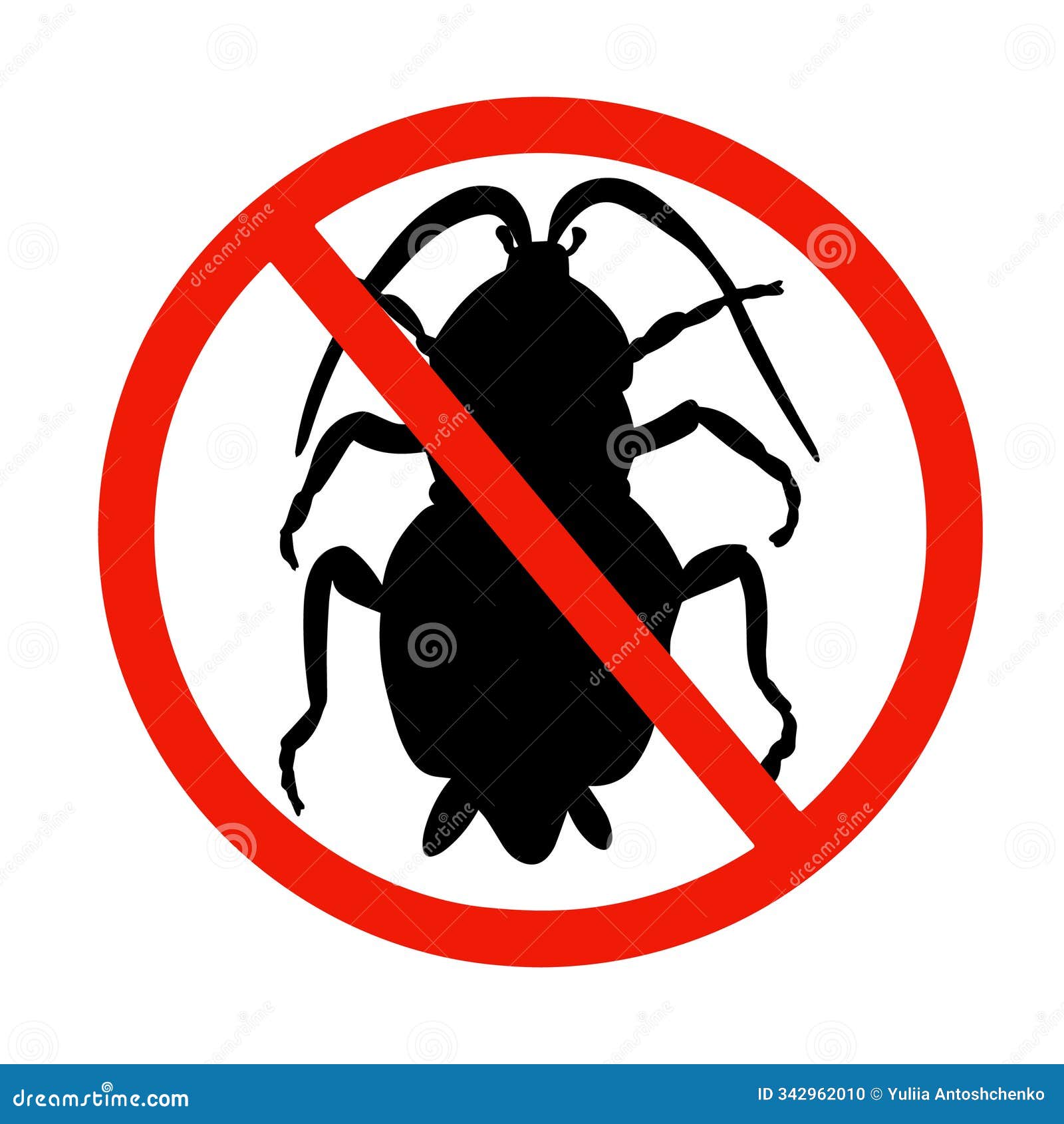 This Visual Depicts a Cockroach Symbol with a Prohibition Sign ...
