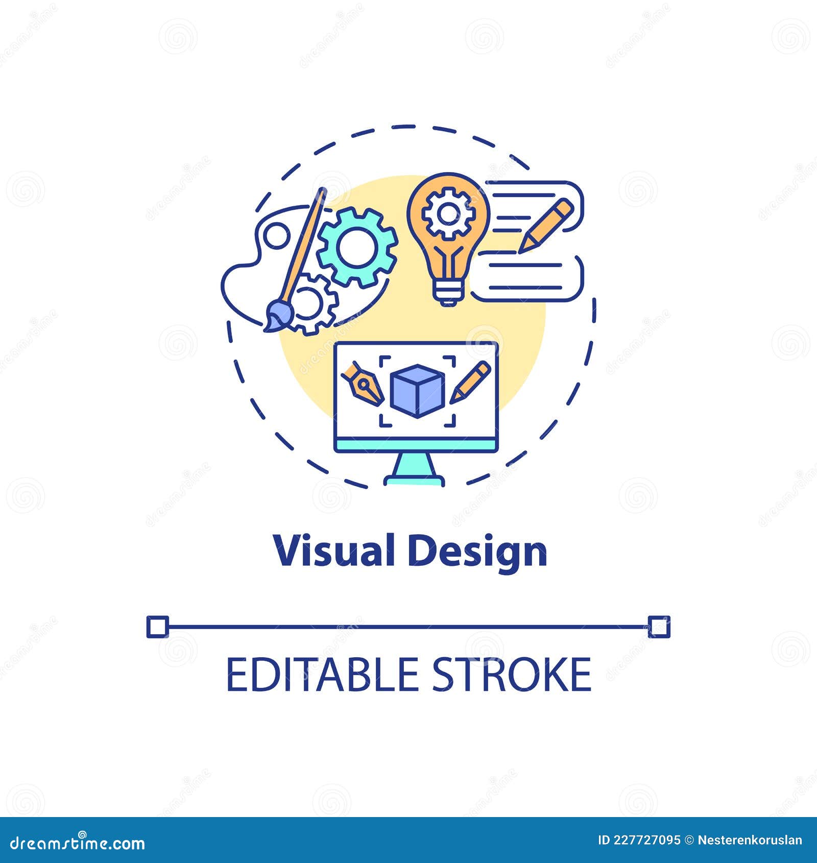 Visual design concept icon stock vector. Illustration of interface ...