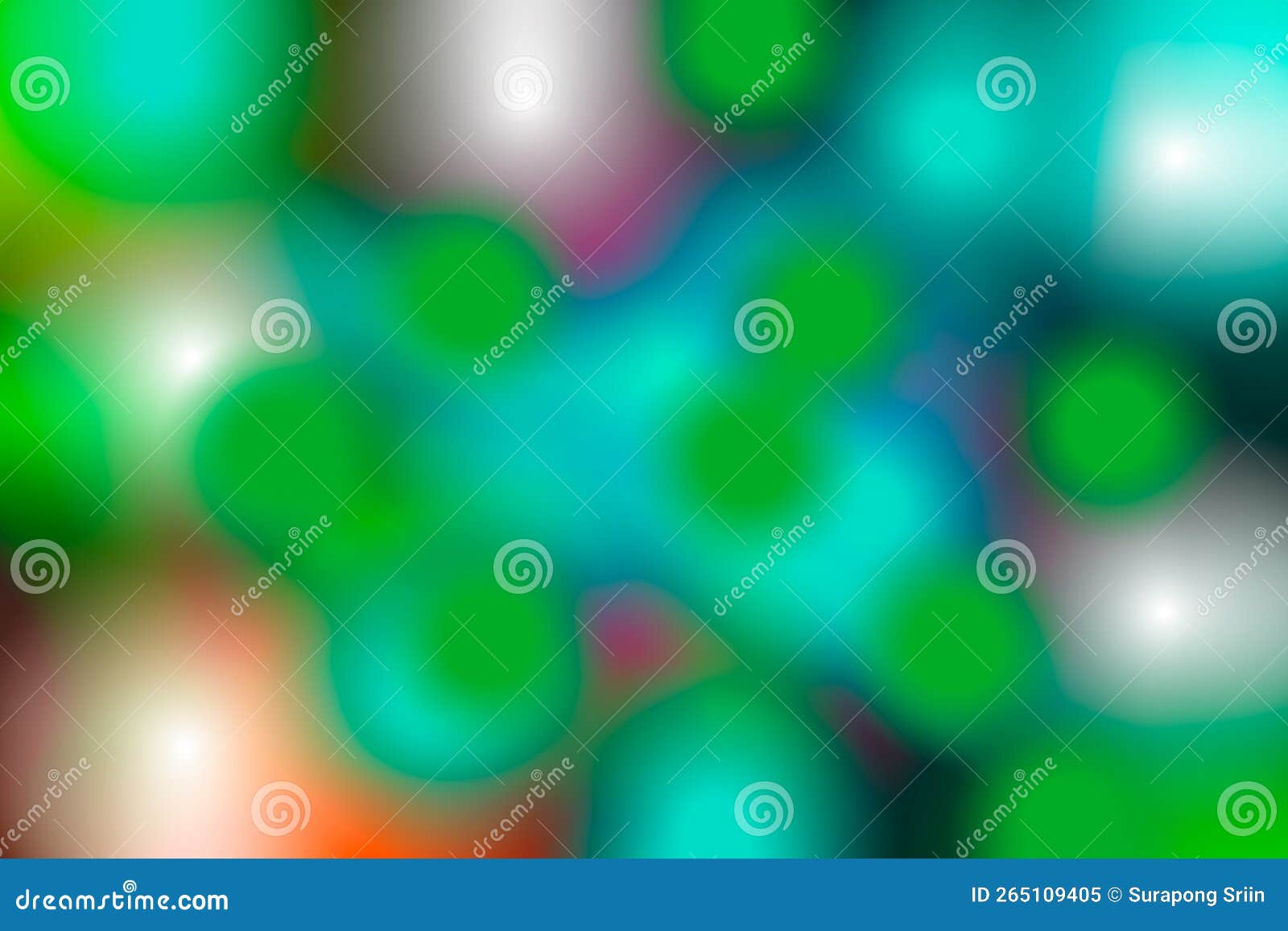 Visual Design Perspective Blurred Circles with Green Dots and Various ...