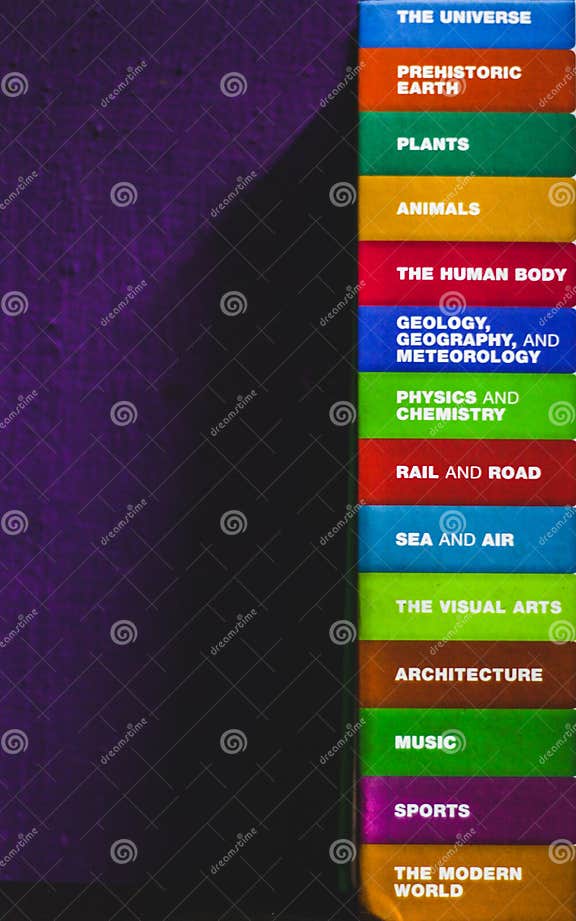 Visual Dictionary. Topic and Category on Colorful Background for ...