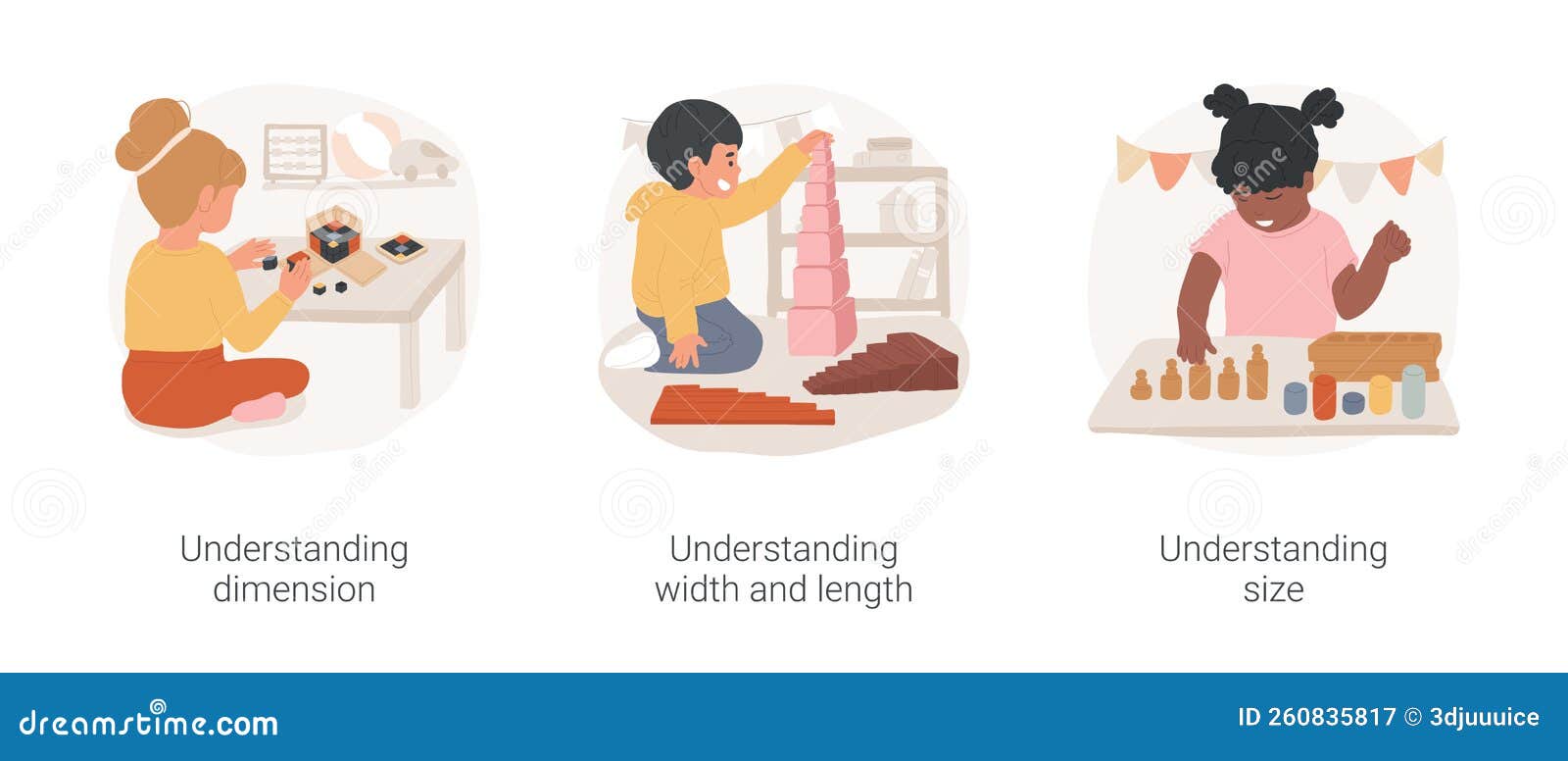 Understanding Size Isolated Cartoon Vector Illustration ...