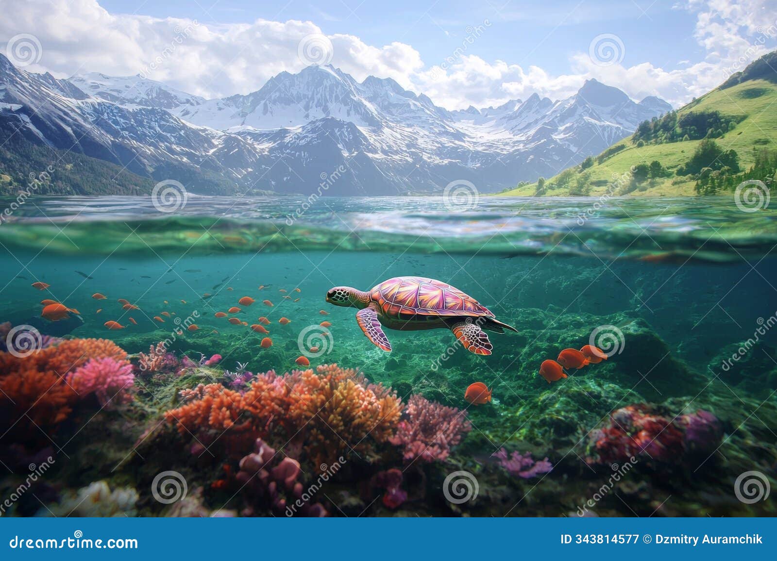 Visual Display of Marine Ecosystems, Such As Coral Reefs or Deep Ocean ...