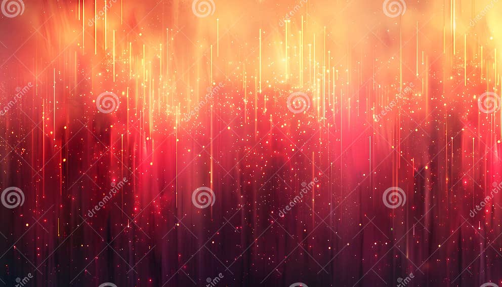 Visual Display of Mesmerizing Red Hues, with Glowing Vertical Lines ...