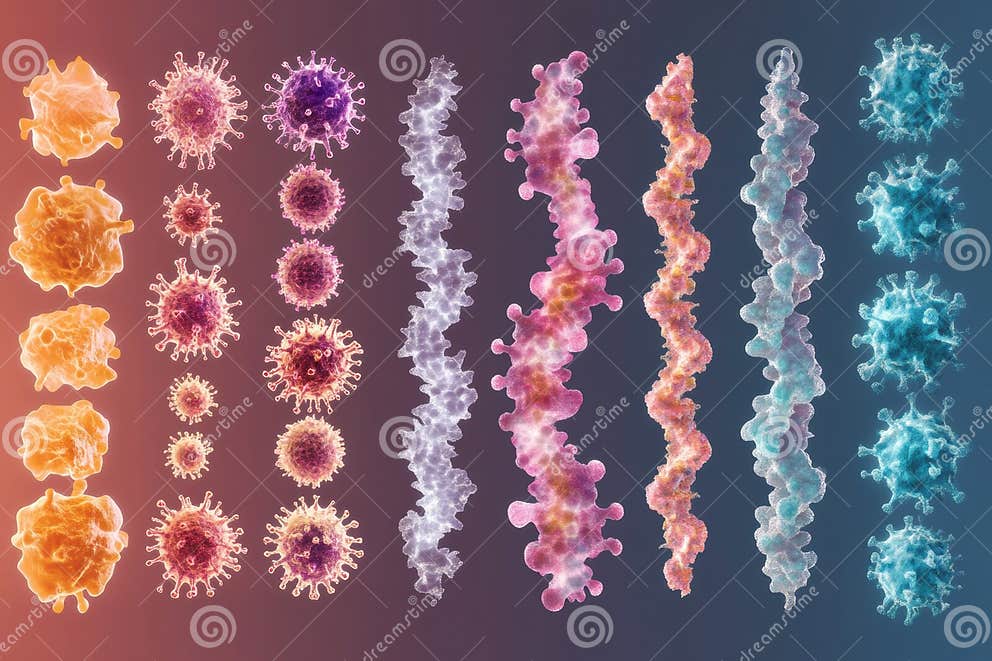 Virus Forms Showcasing Progression from Simple Structures To Complex ...