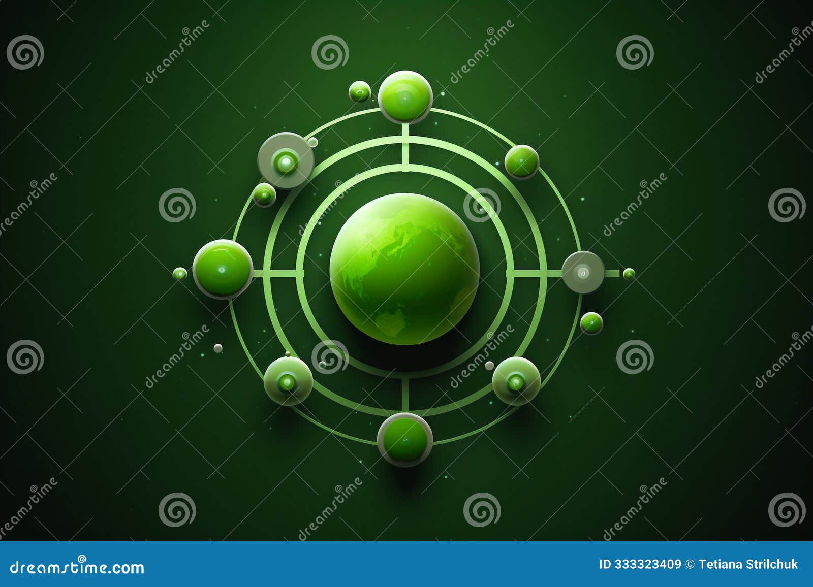 A Visual of Earth Set Against a Green Background, with Grass Elements ...