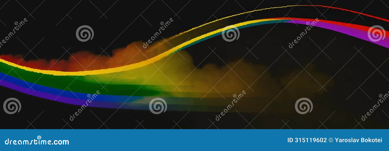 Visual Effect of the Appearance of a Rainbow on Stock Illustration ...