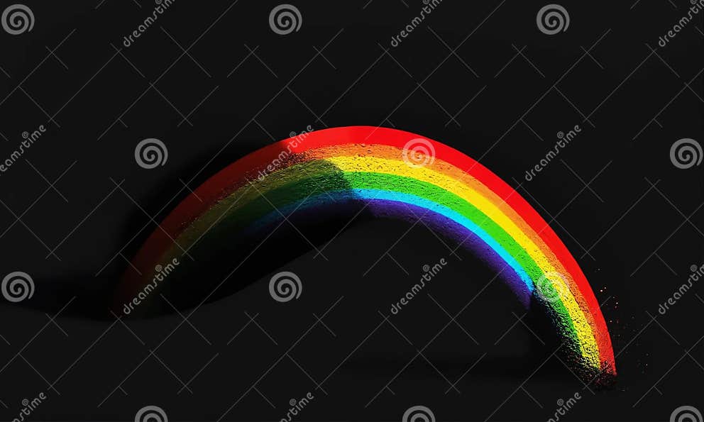 Visual Effect of the Appearance of a Rainbow on Stock Illustration ...