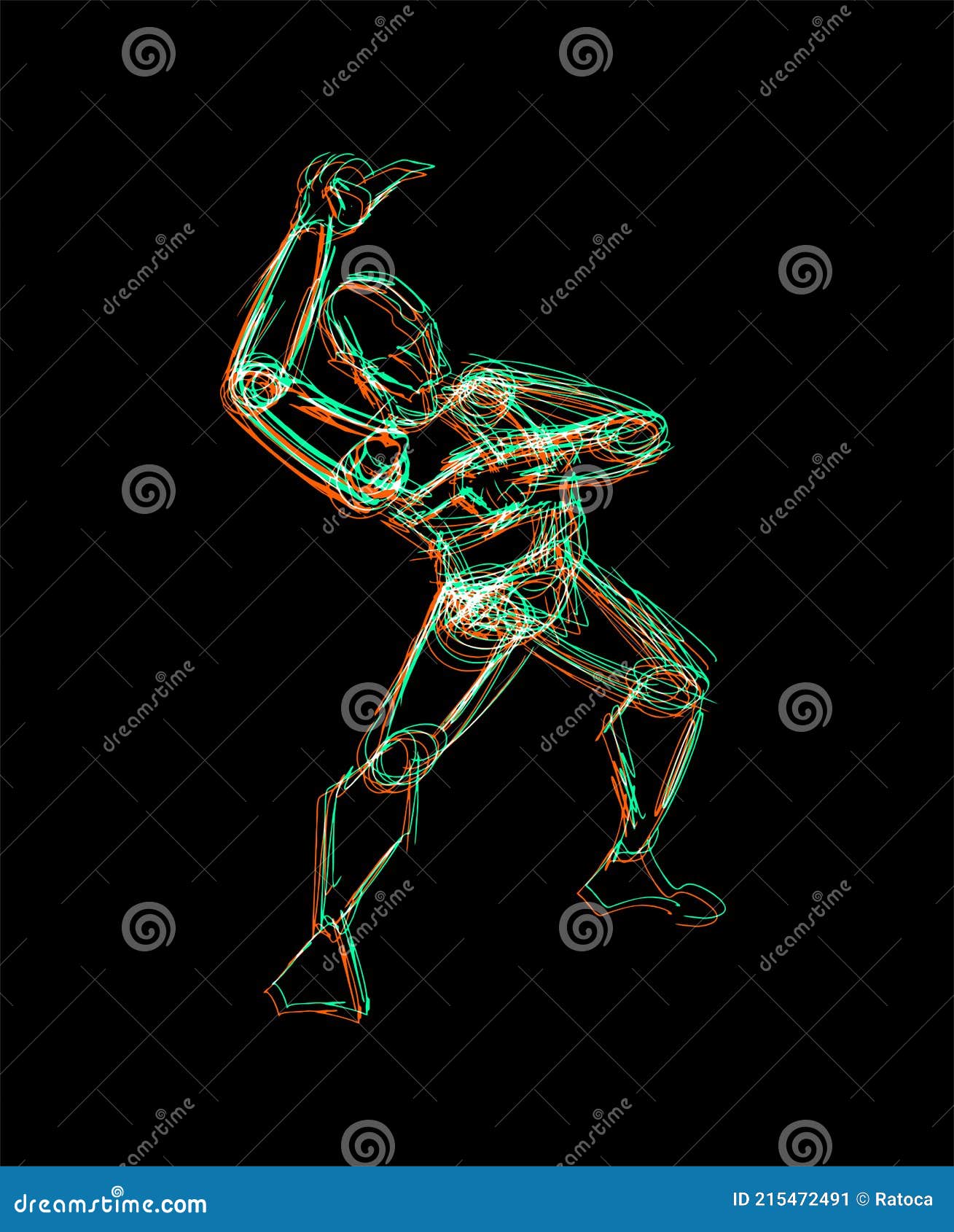 Visual Effect of Body Dancing Stock Vector - Illustration of active ...
