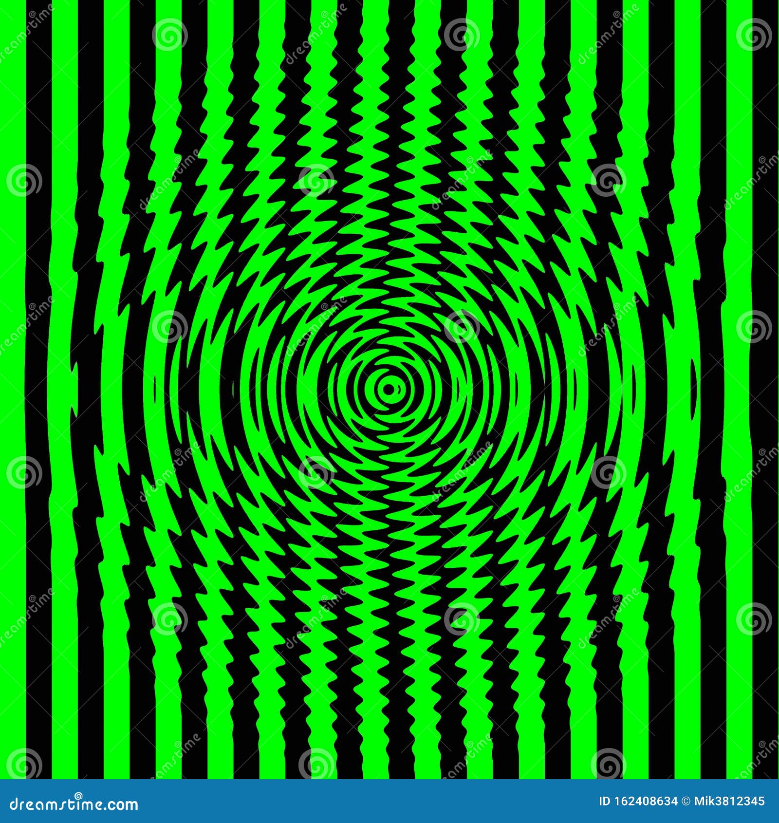 Visual Effect with Green and Black Lines Stock Illustration ...