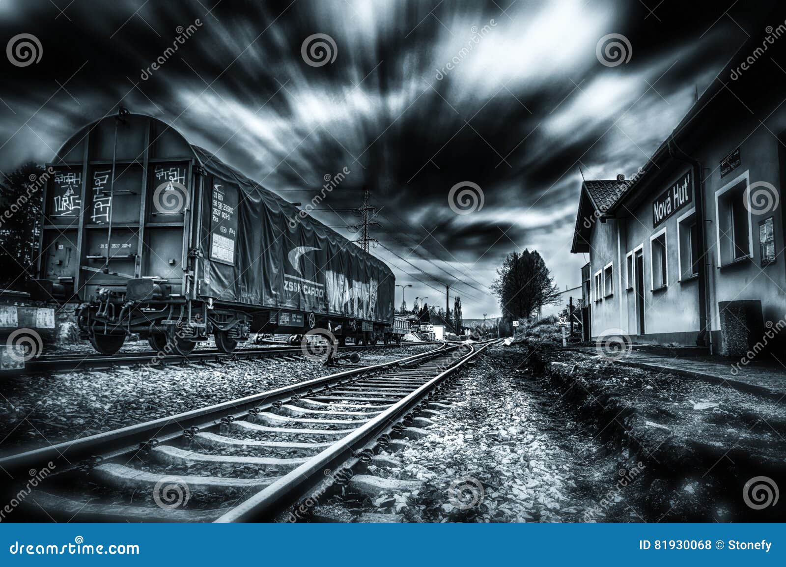 Visual Effects Given To a Shot Captured of a Pasing Train Editorial ...