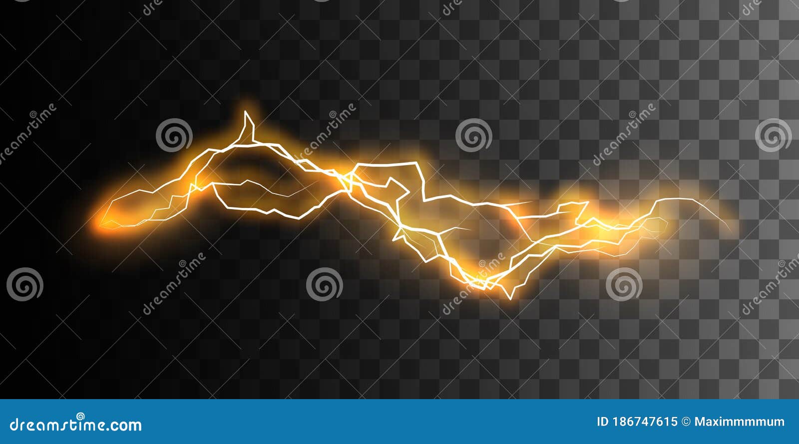 Visual electricity effect. stock vector. Illustration of flash - 186747615