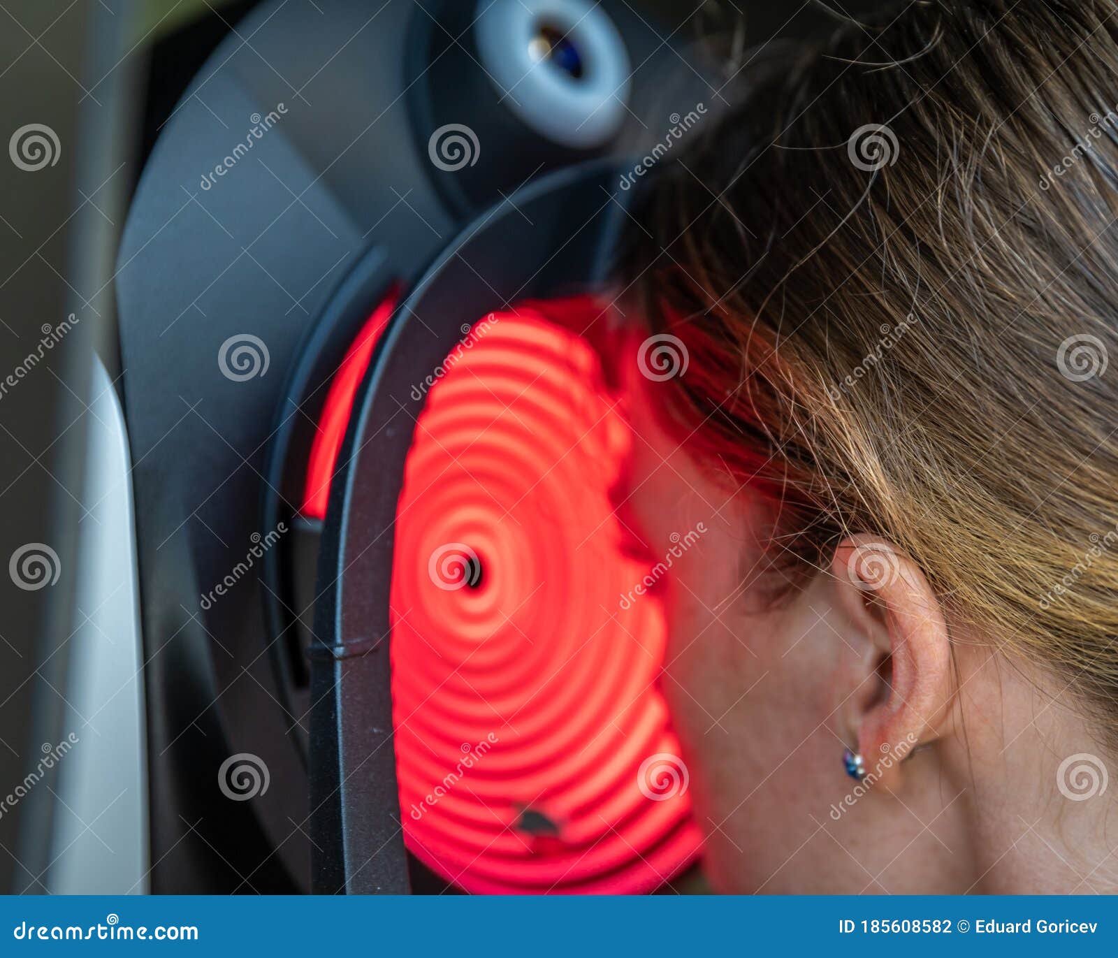 Visual Examination of the Eyes of a Young Woman at the Eye Clinic Stock ...