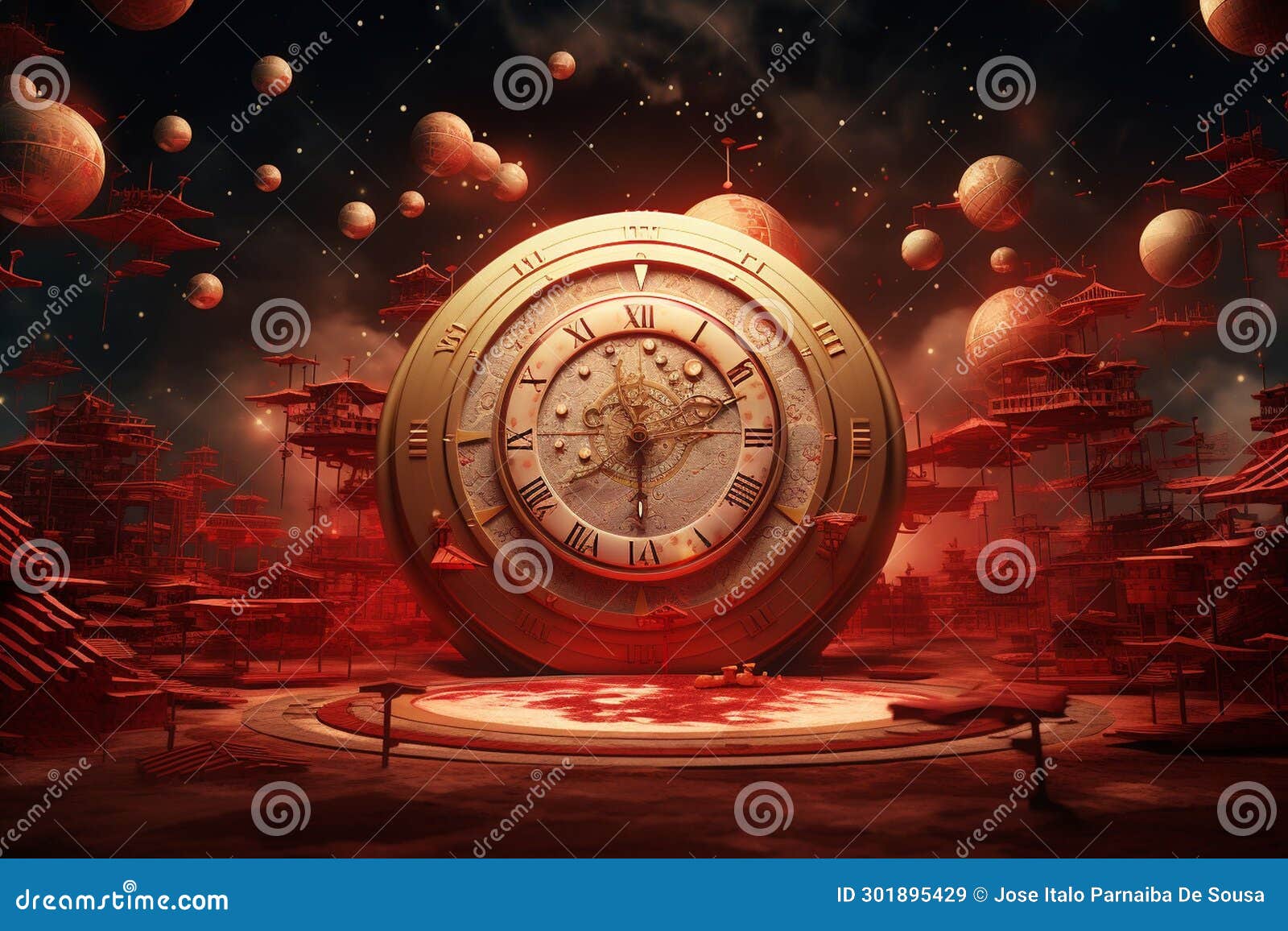 Visual Explorations of the Concept of Time Stock Illustration ...