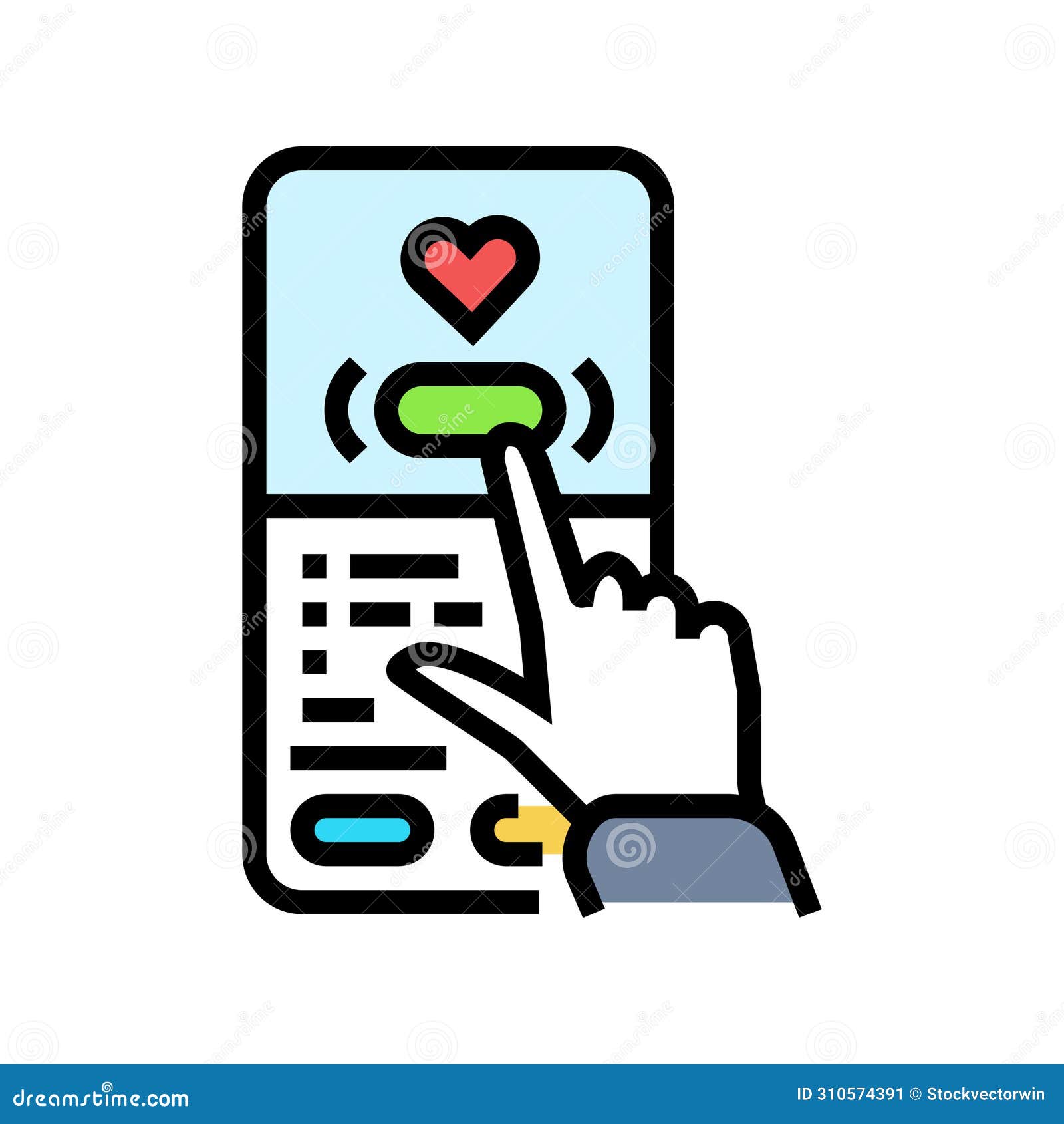 Visual Feedback Ux Ui Design Color Icon Vector Illustration Stock ...