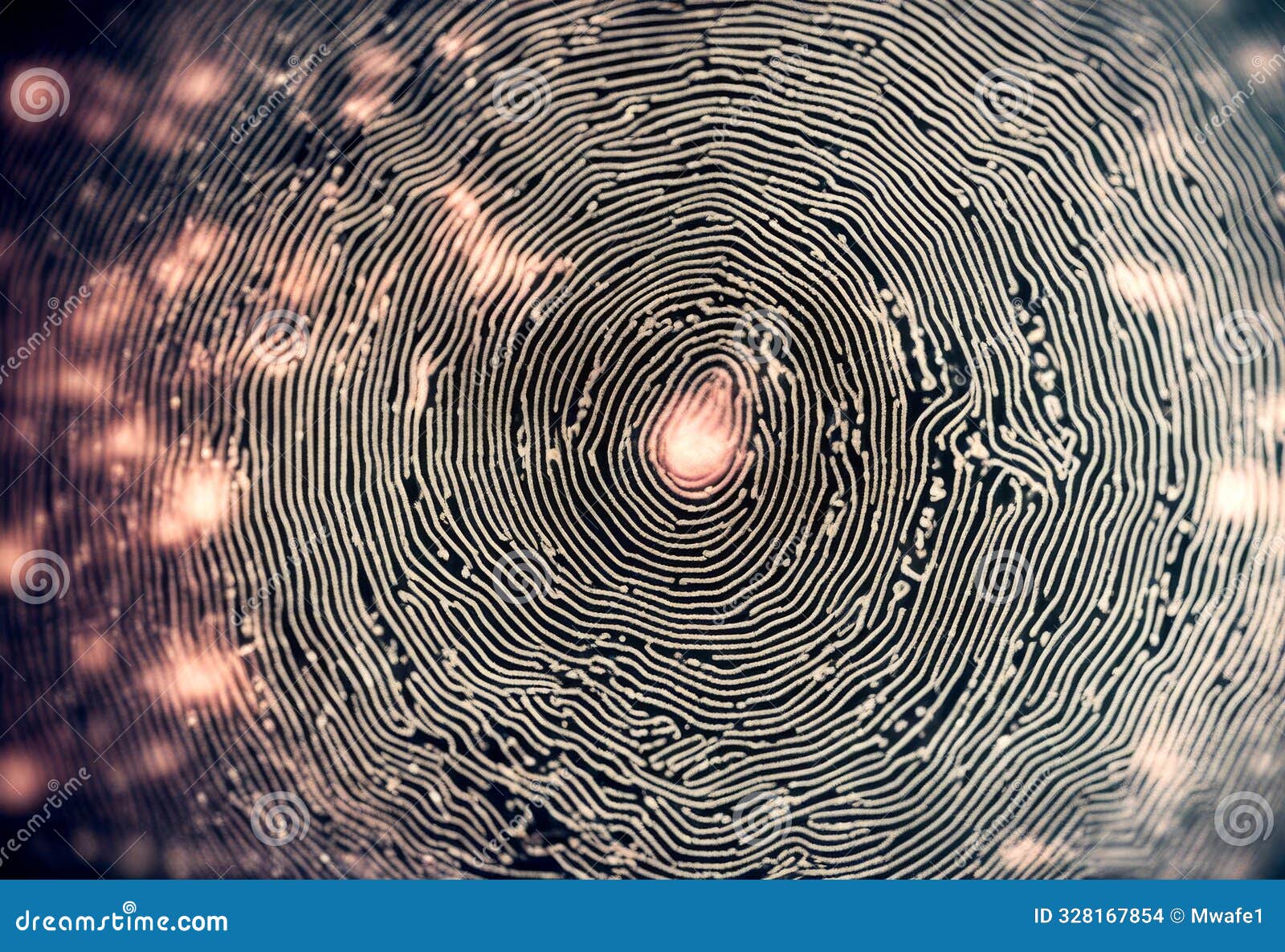 Visual Fingerprint Process Software Capture Futuristic Pattern Access ...