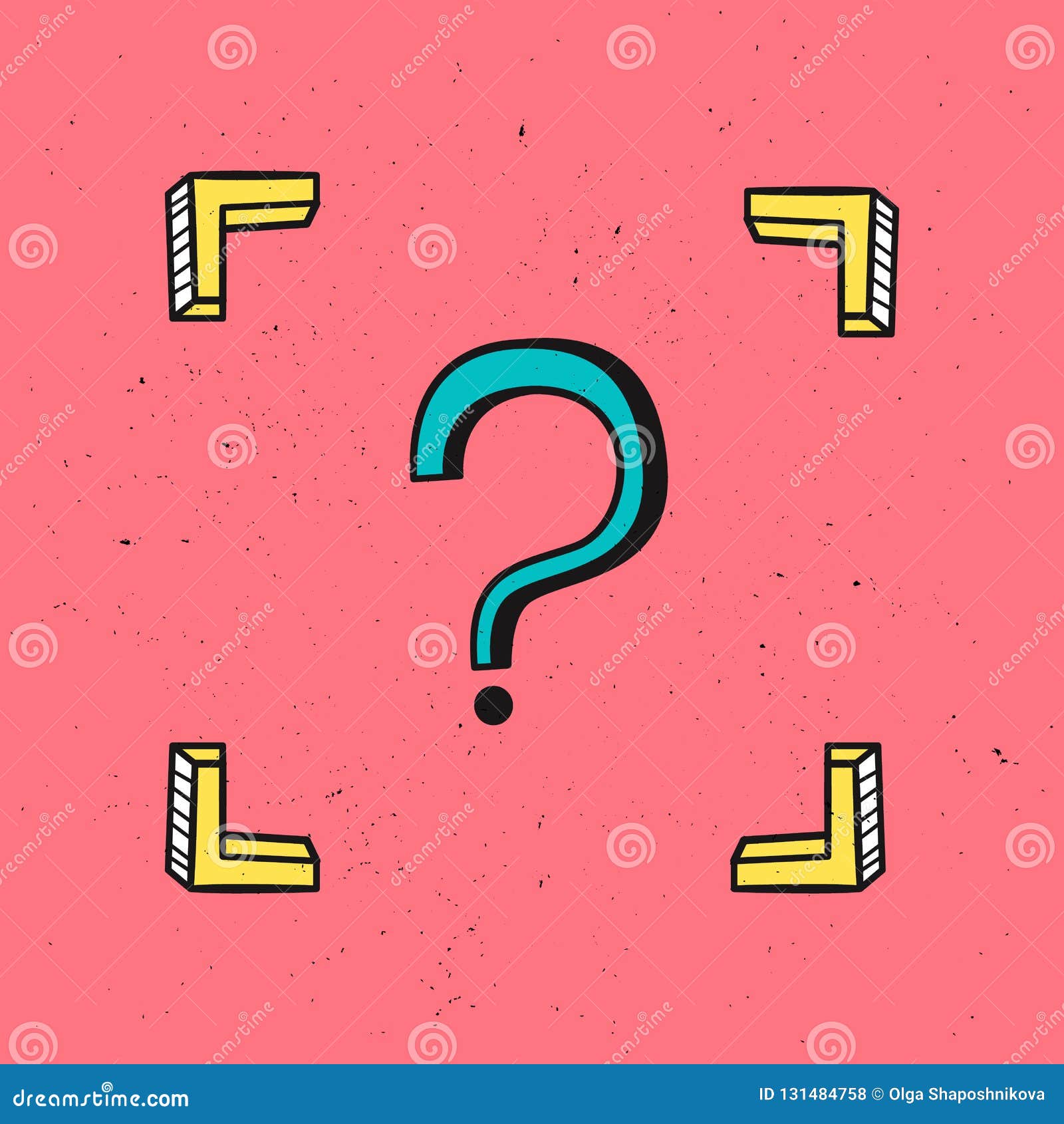 Visual Focus. Vector Illustration in Hand-drawn Style Stock ...