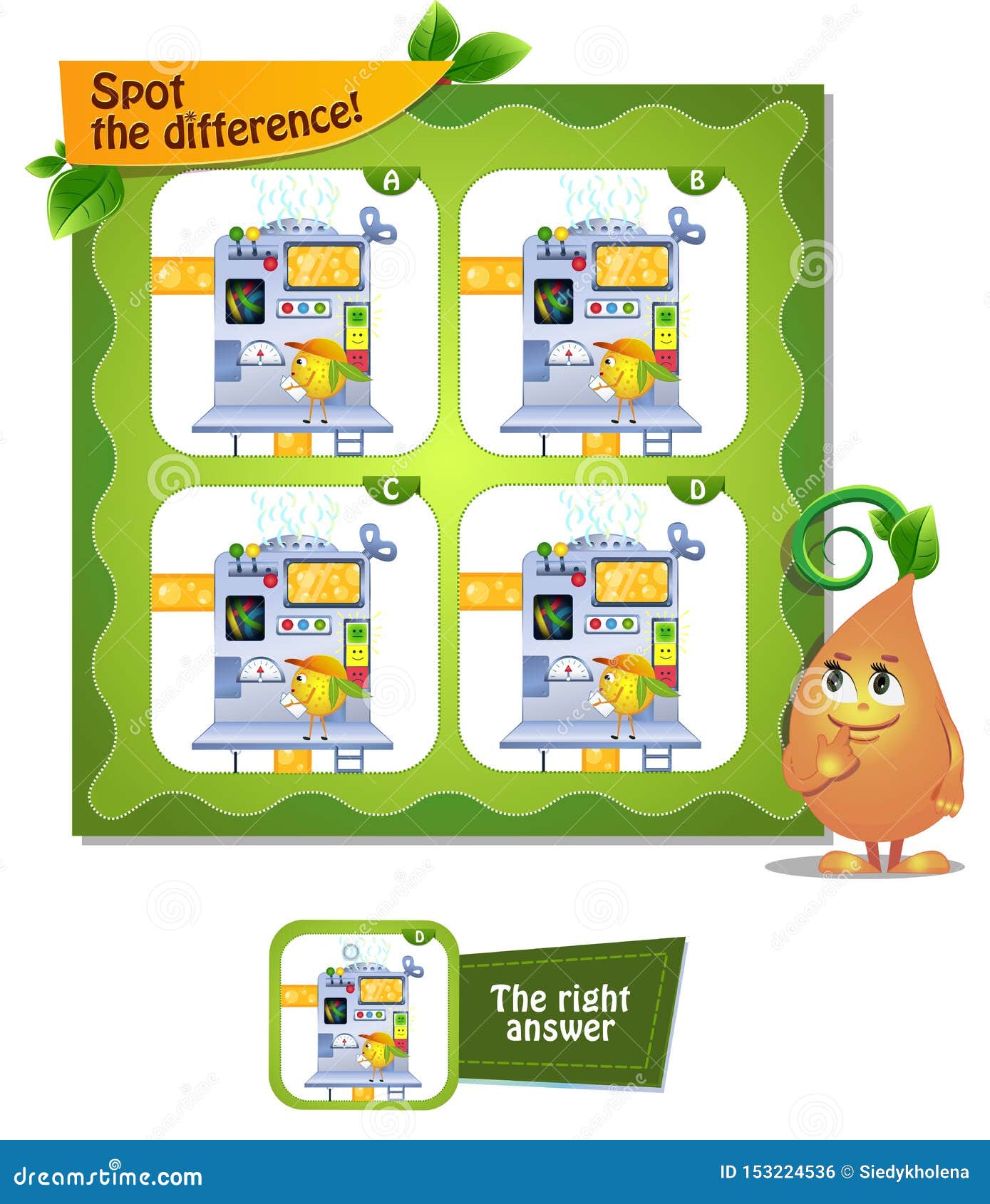 Spot the difference device stock illustration. Illustration of learning ...