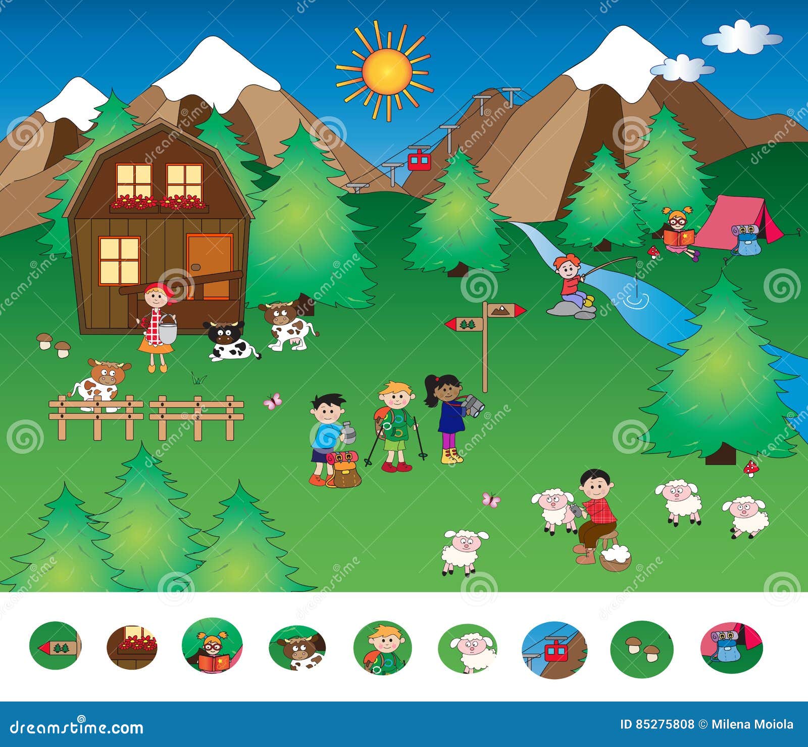 Visual game stock illustration. Illustration of wildlife - 85275808