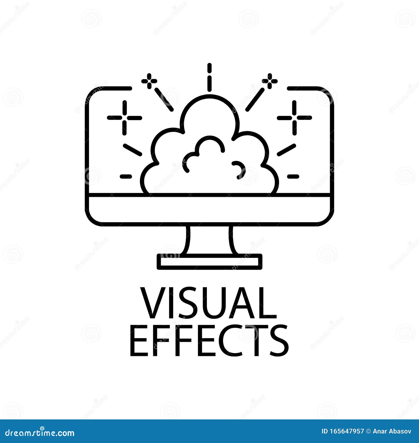 Visual Game Effects Outline Icon. Element of Gaming Outline Icon for ...