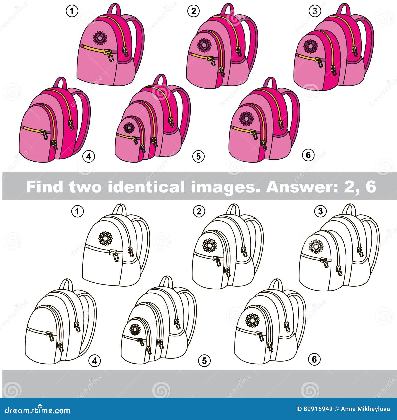 Visual Game. Find Hidden Couple of Objects. Stock Vector - Illustration ...