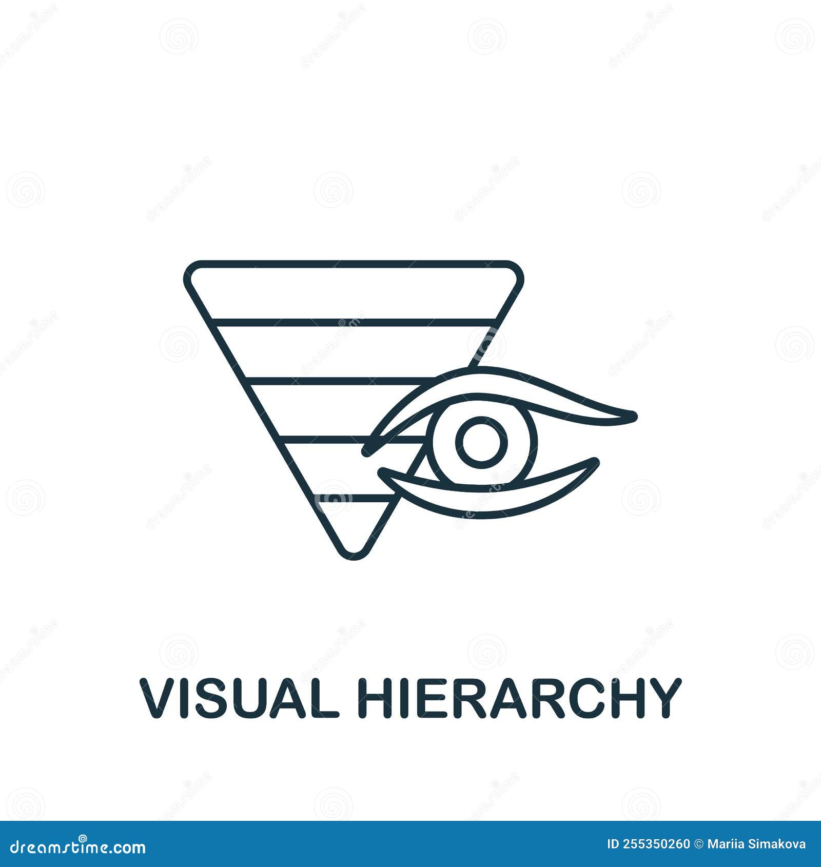 Visual Hierarchy Icon. Monochrome Simple Web Design Icon for Templates ...