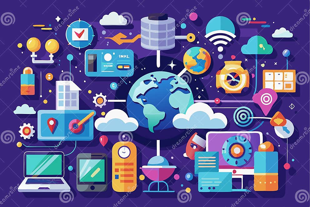This Visual Highlights Diverse Modern Technologies Connecting Worldwide ...
