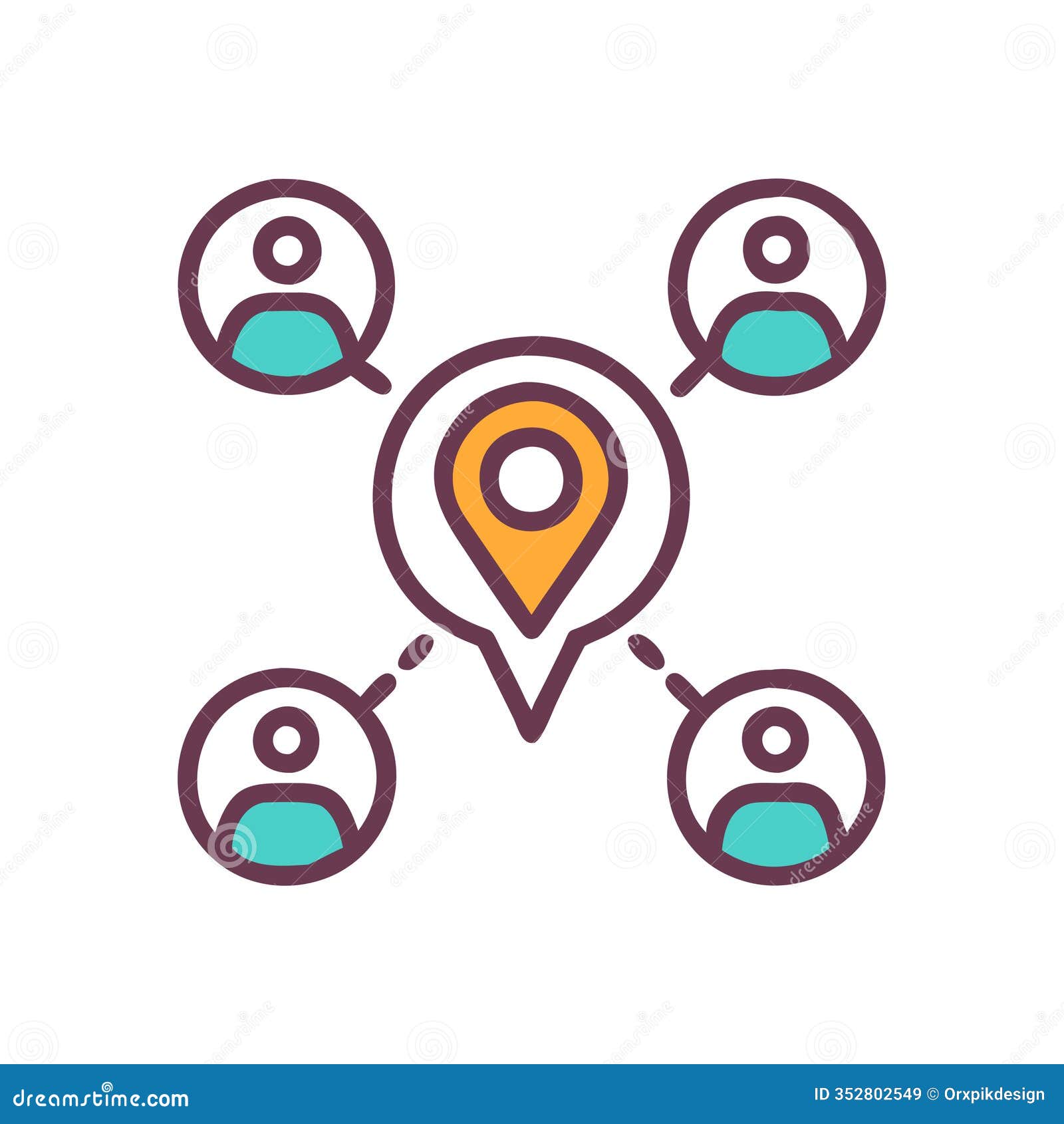 Visual Stakeholder Mapping Icons Collection Stock Vector - Illustration ...