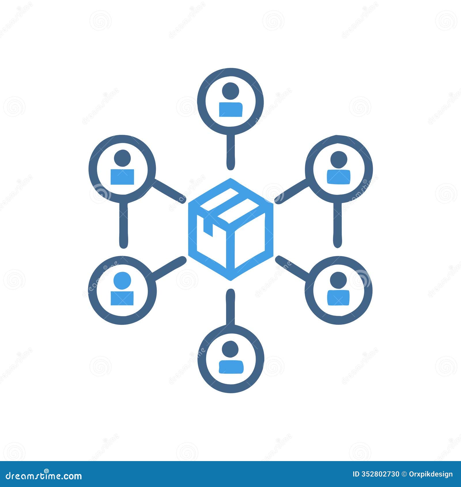 Visual Icons for Supply Chain Network Strategies Stock Vector ...