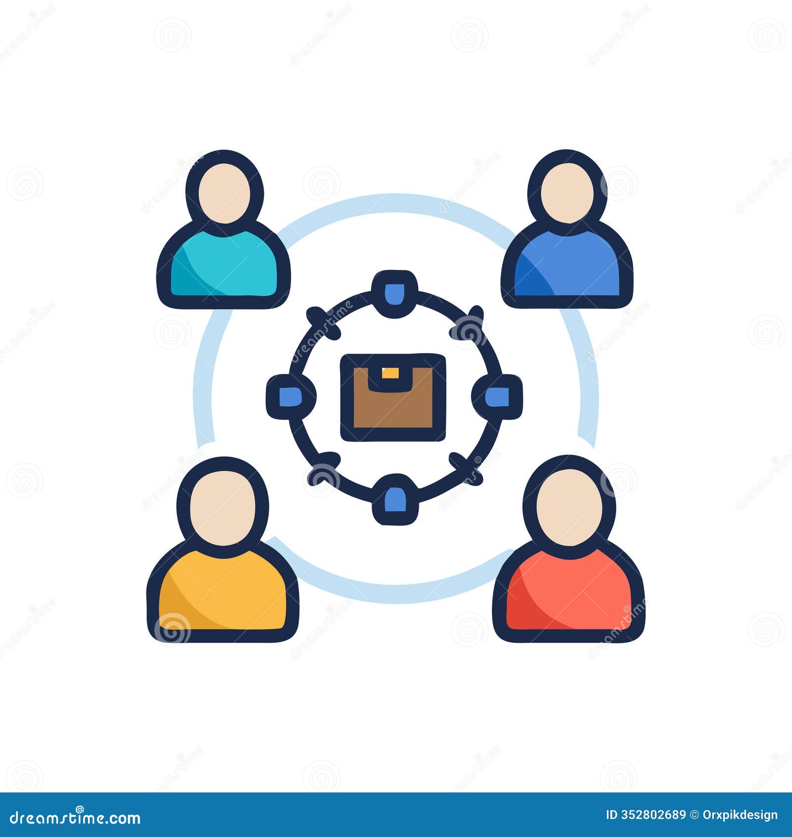 Visual Icons for Supplier Relationship Management Stock Vector ...