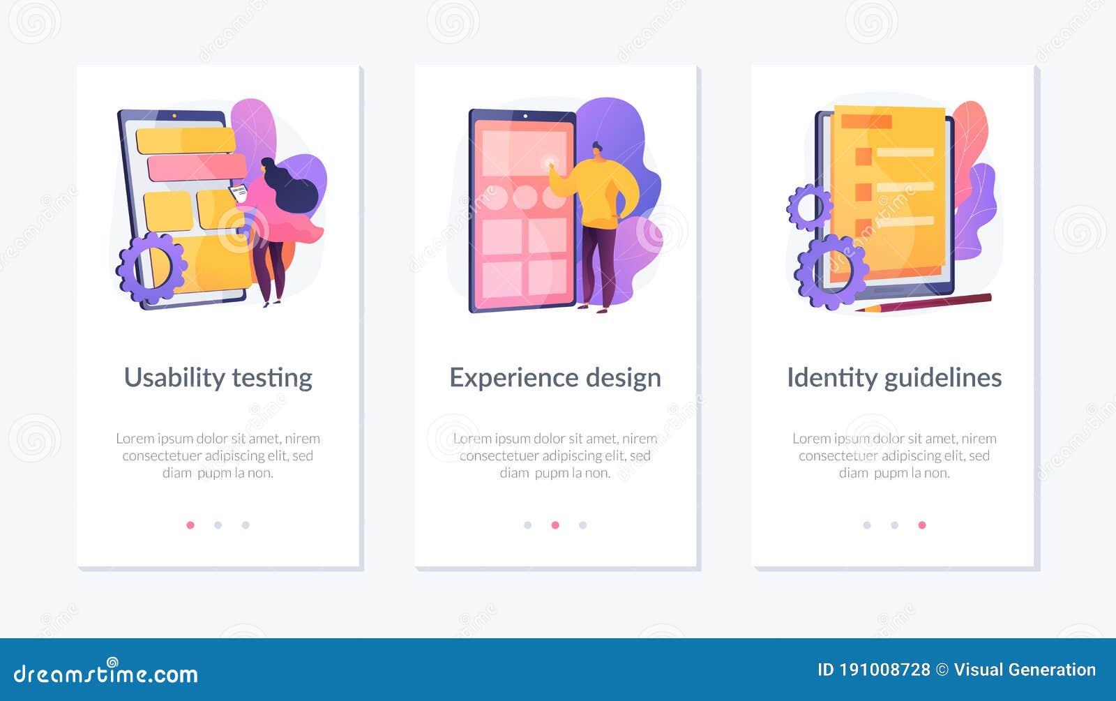 Visual Identity App Interface Template. Stock Vector - Illustration of ...