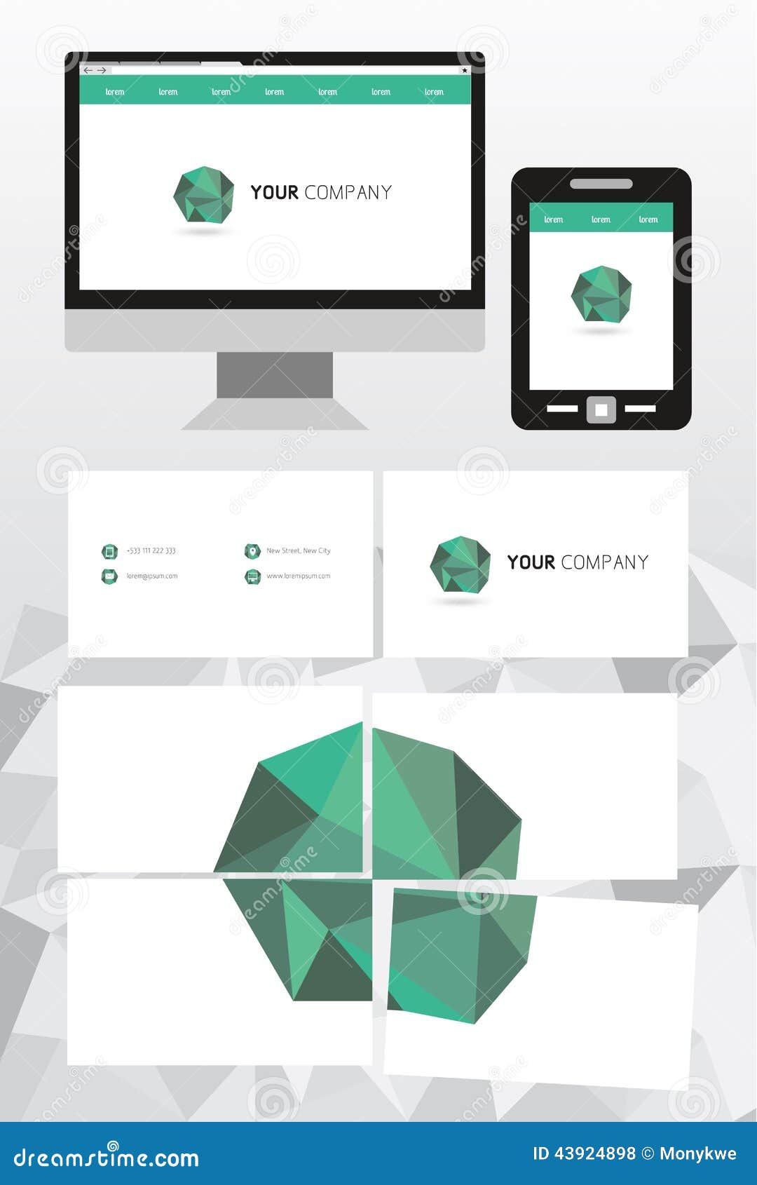 Visual Identity of No Name Company Stock Illustration - Illustration of ...