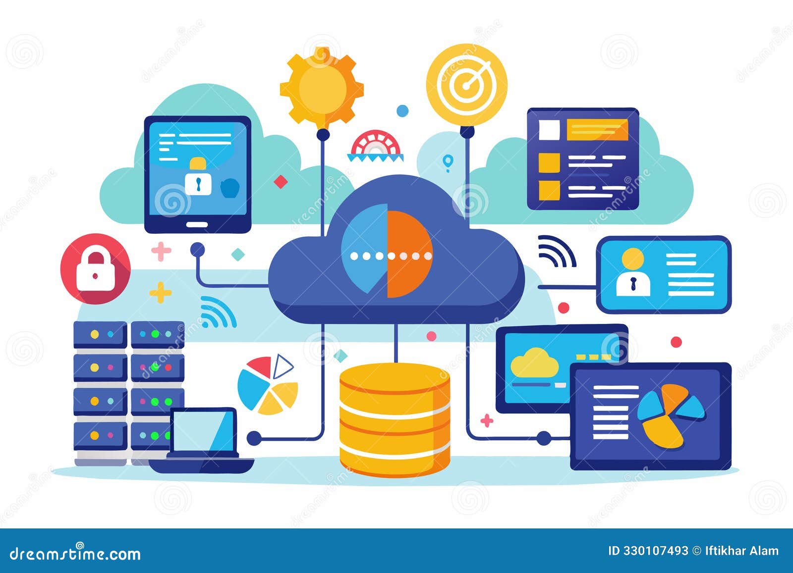 This Visual Illustrates Cloud Storage Systems, Emphasizing Data ...