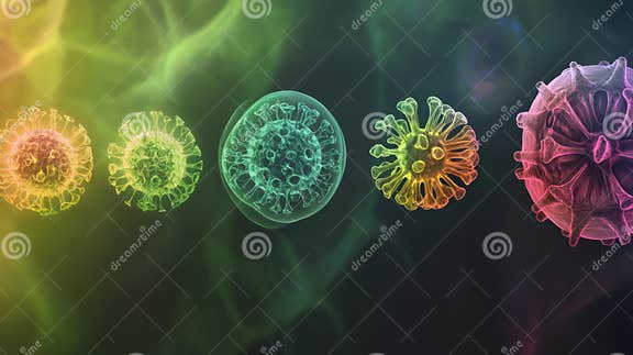 Progression of Virus Forms Showing Increasing Complexity and Structure ...
