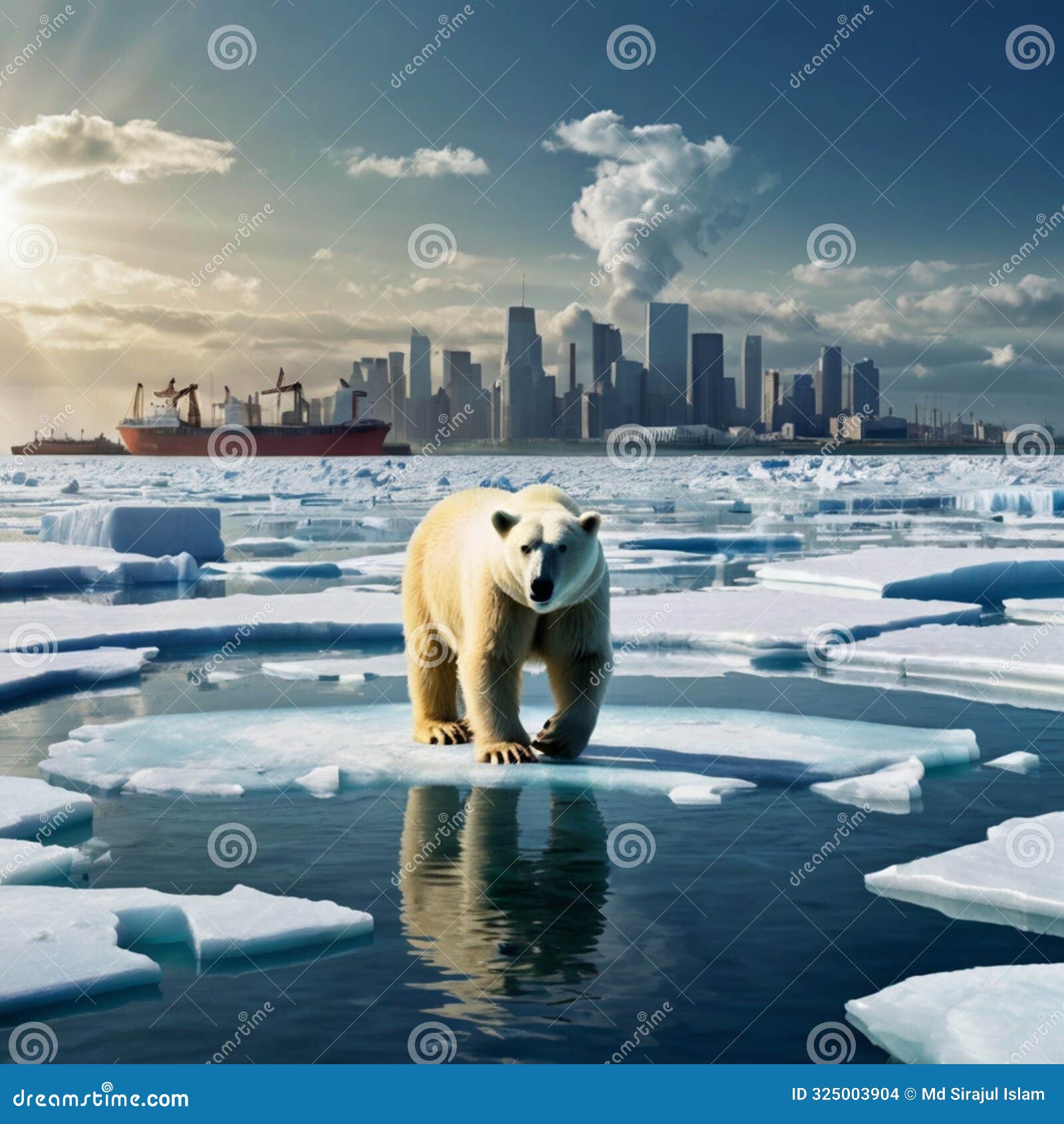 The Visual Impact of Global Warming: a Harrowing Perspective Stock ...