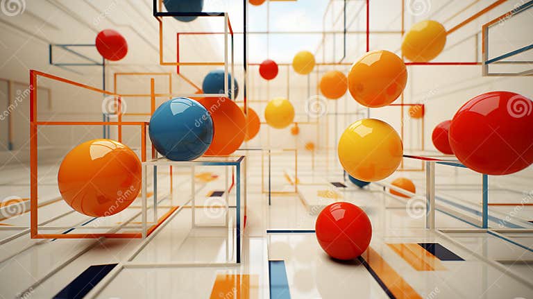 Visual Impact of Square, Triangle, and Circle Intersections Stock ...