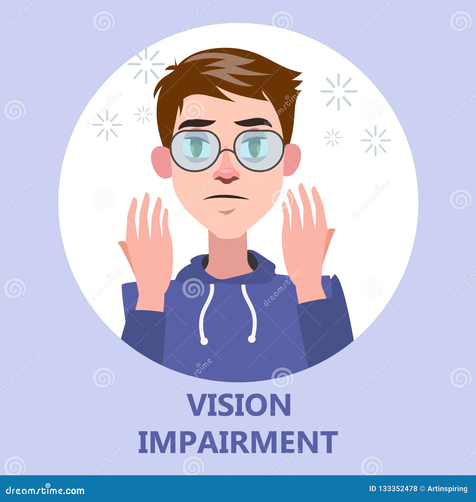 Visual Impairment As a Symptom of Disease Stock Vector - Illustration ...