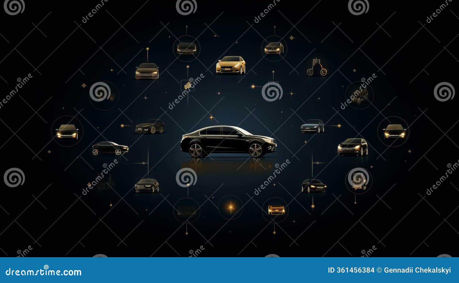 Visual Journey Connecting Starting Point and Destination with Icons for ...