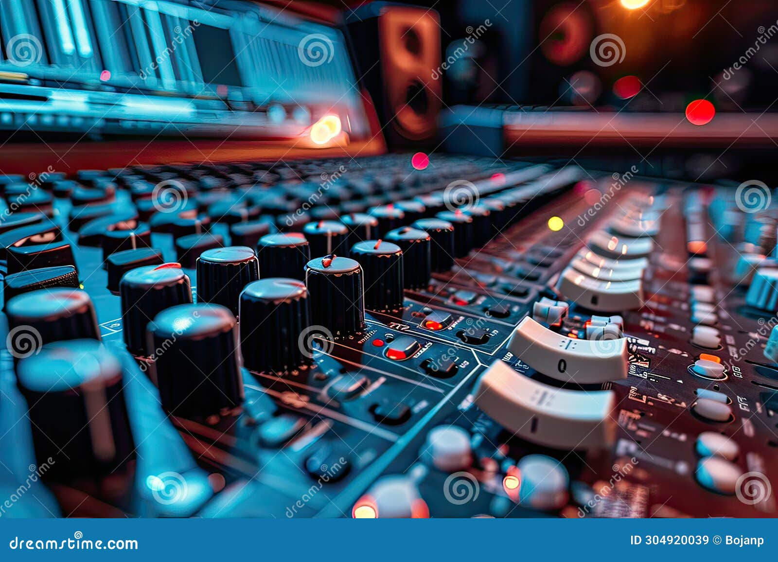 A Visual Journey through the Sound Mixing Console. AI Generated Stock ...