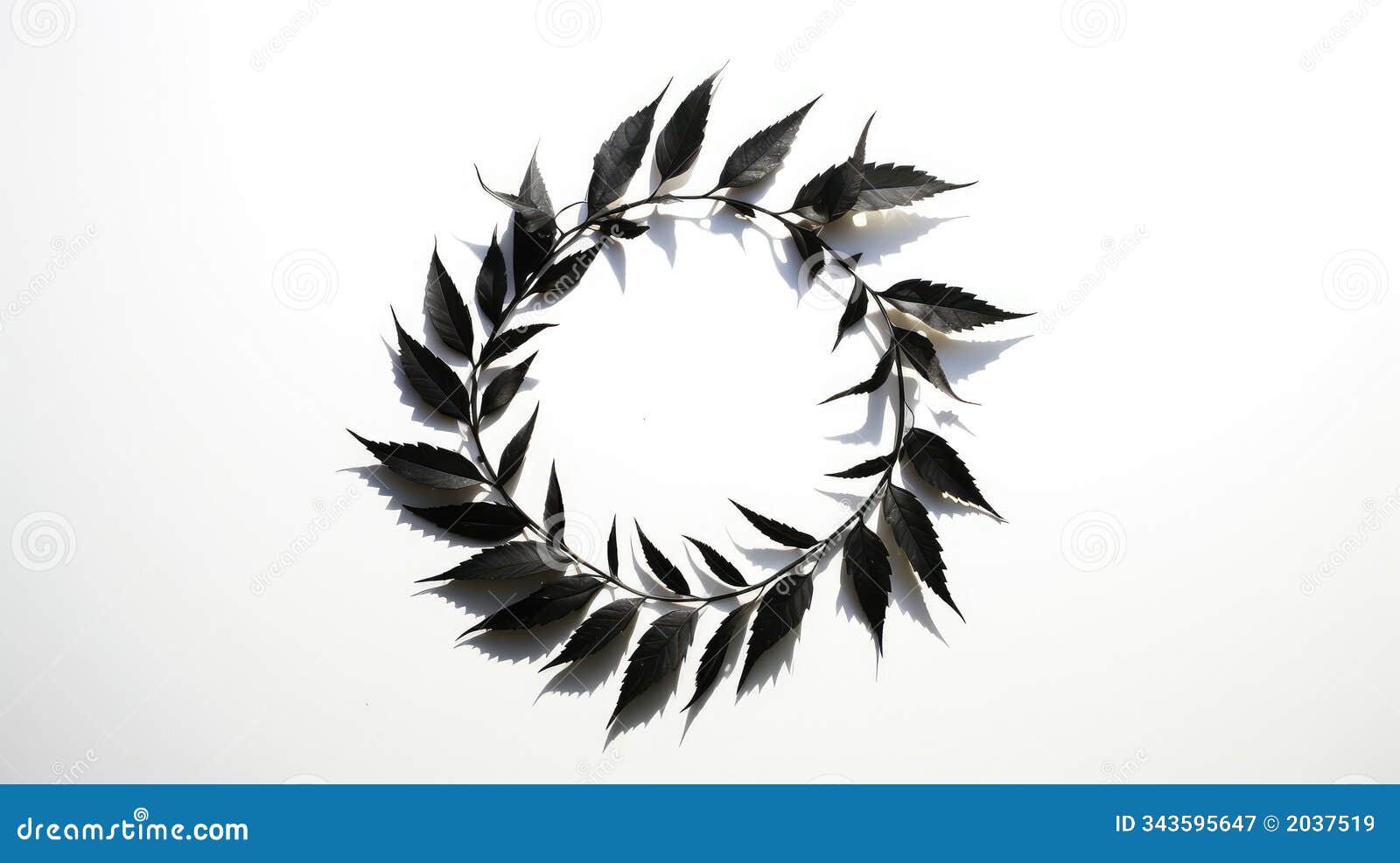 Visual Leaf Wreath Silhouette Stock Illustration - Illustration of ...