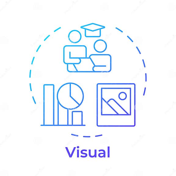Visual Lerners Blue Gradient Concept Icon Stock Vector - Illustration ...